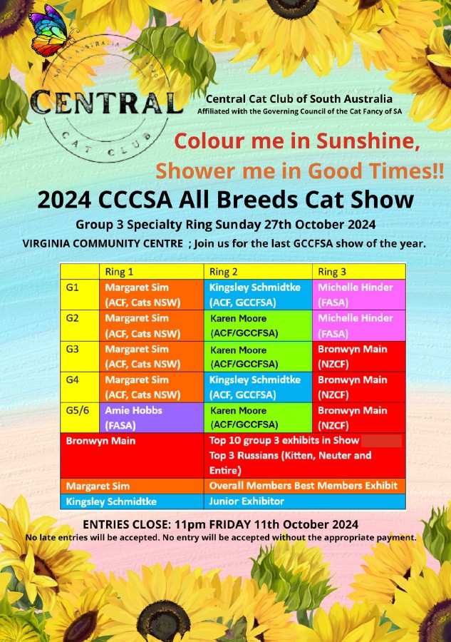 The Governing Council of the Cat Fancy of South Australia | GCCFSA